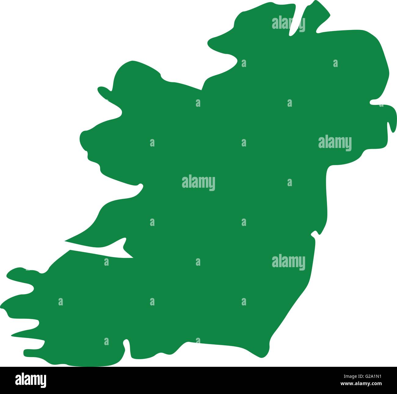 Green ireland map silhouette Stock Vector Image & Art - Alamy