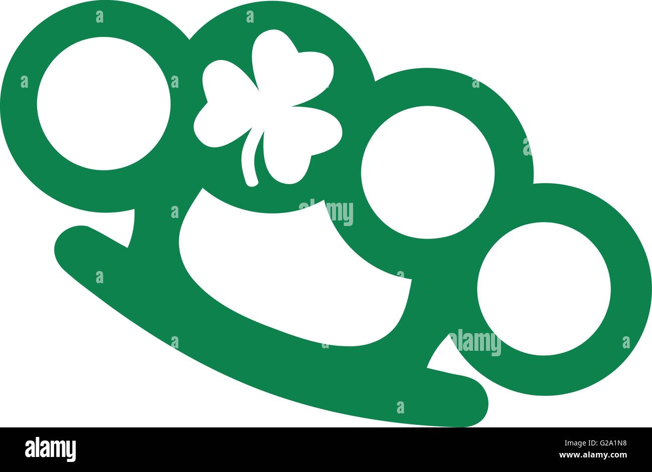 Green brass knuckles with stamped shamrock Stock Vector Image & Art - Alamy
