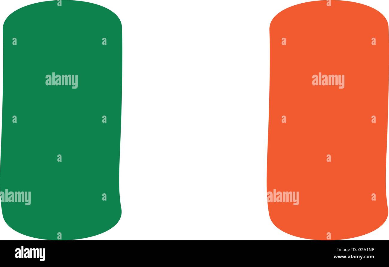 Ireland flag drawn Stock Vector Image & Art - Alamy