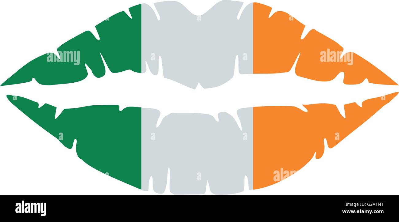 Irish lips in colors of the ireland flag Stock Vector Image & Art - Alamy