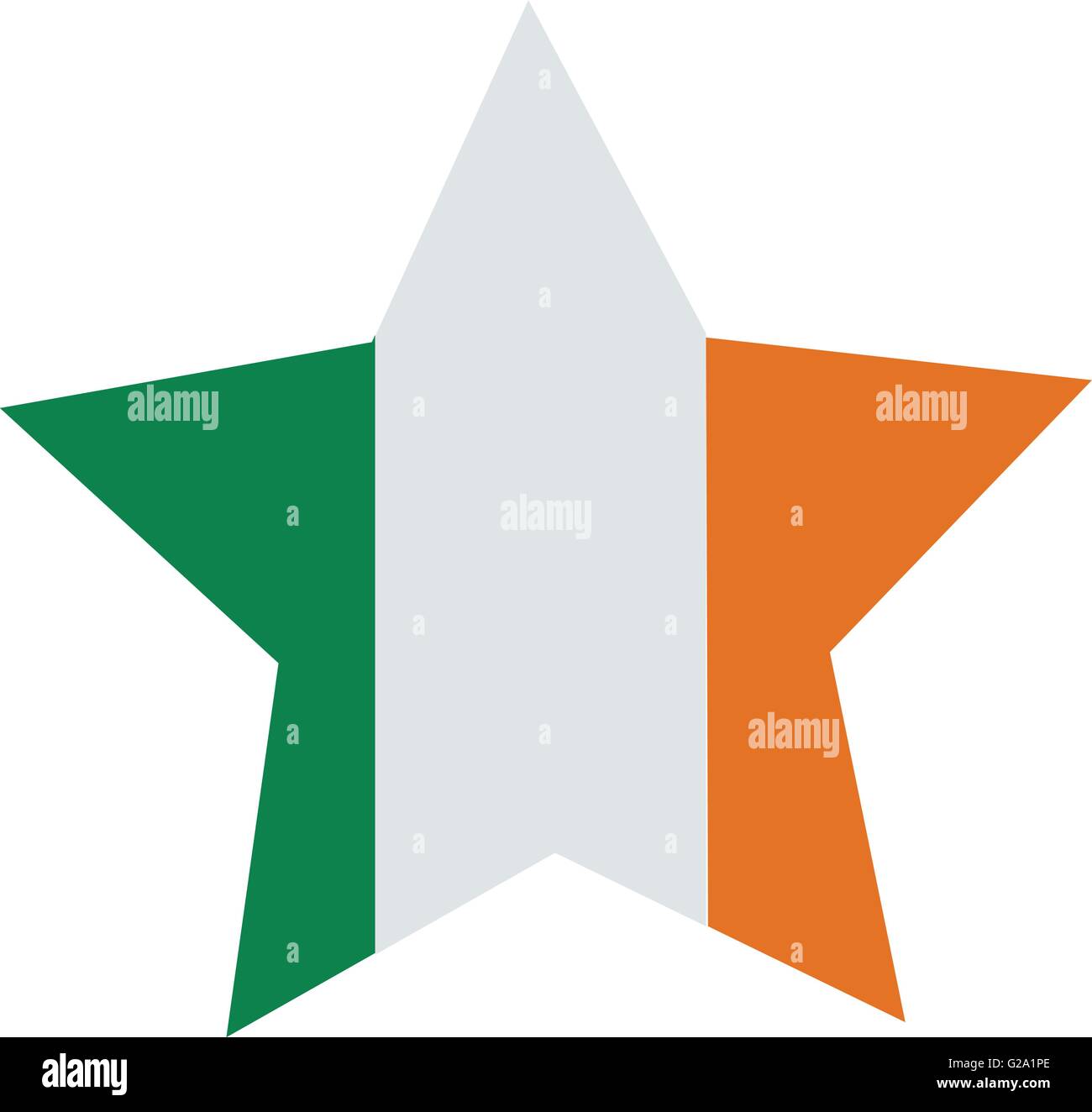 Striped star with colors of the ireland flag Stock Vector Image & Art ...