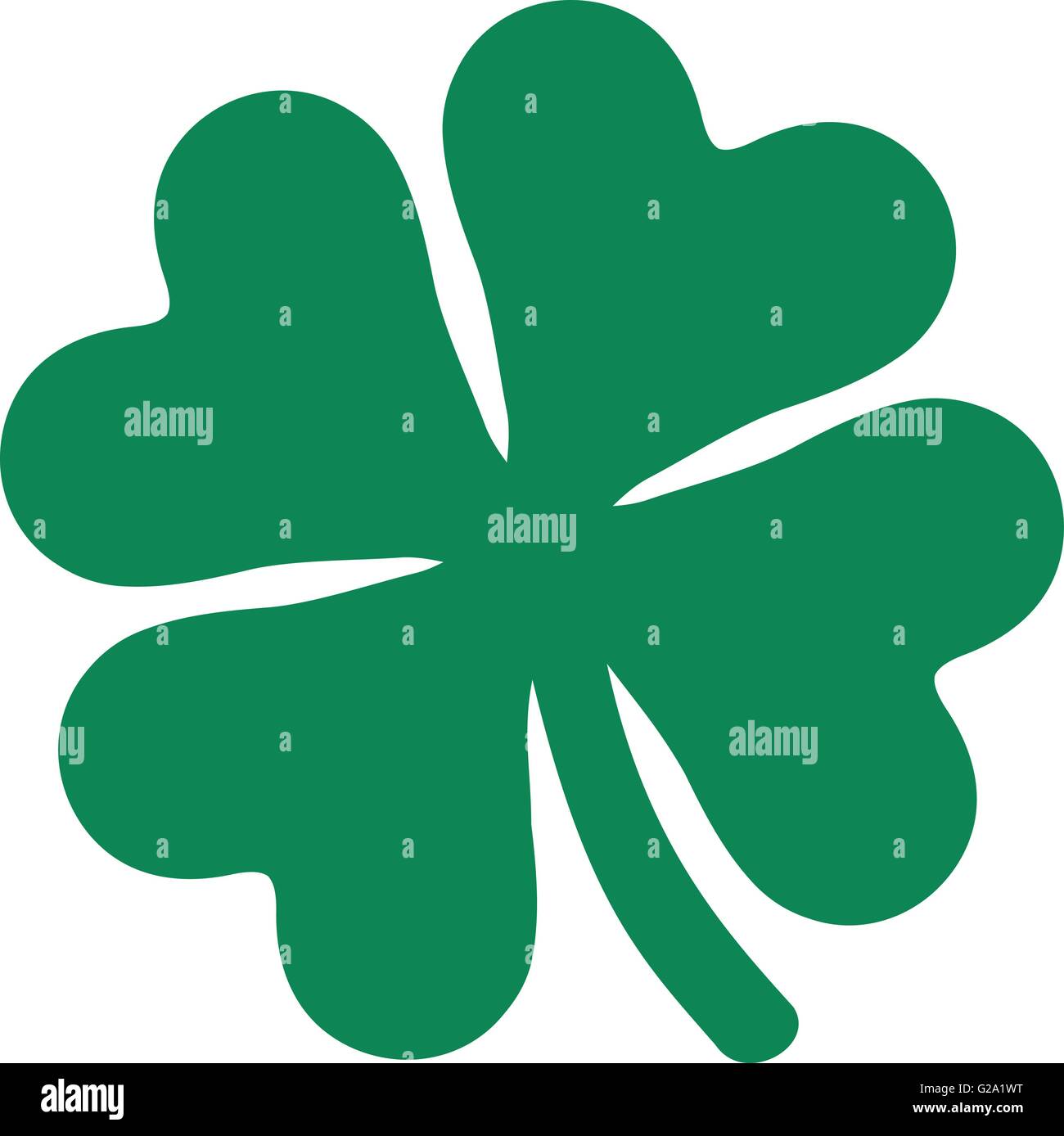 Classic shamrock with four leaves Stock Vector Image & Art - Alamy