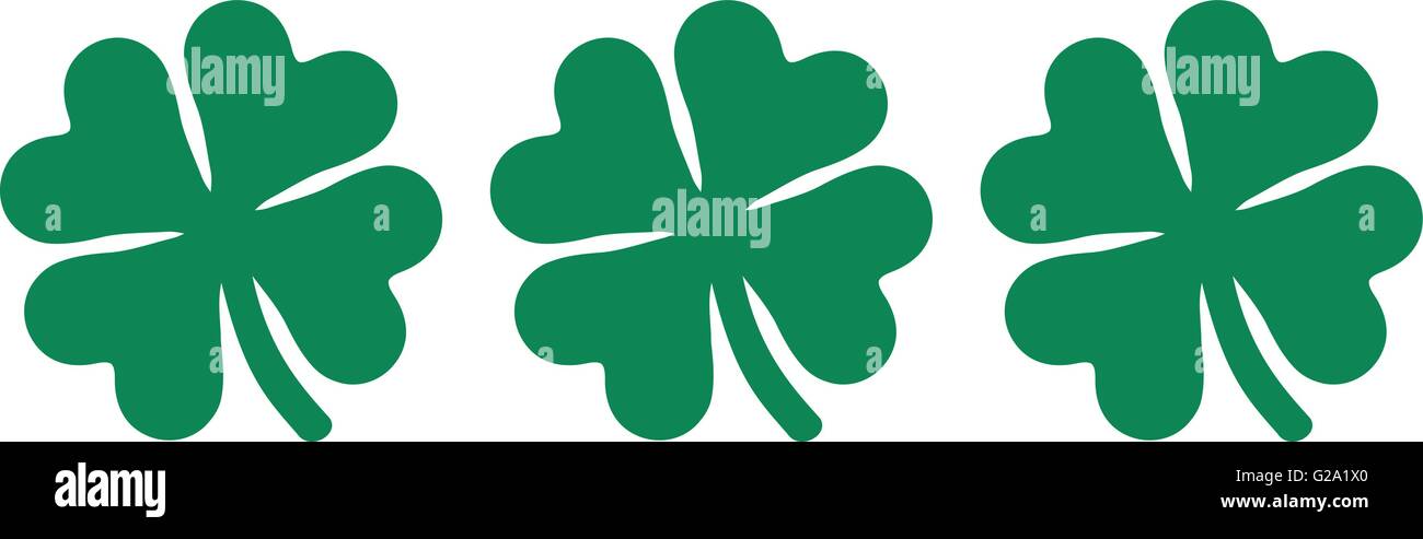 Triple leaves Stock Vector Images - Alamy