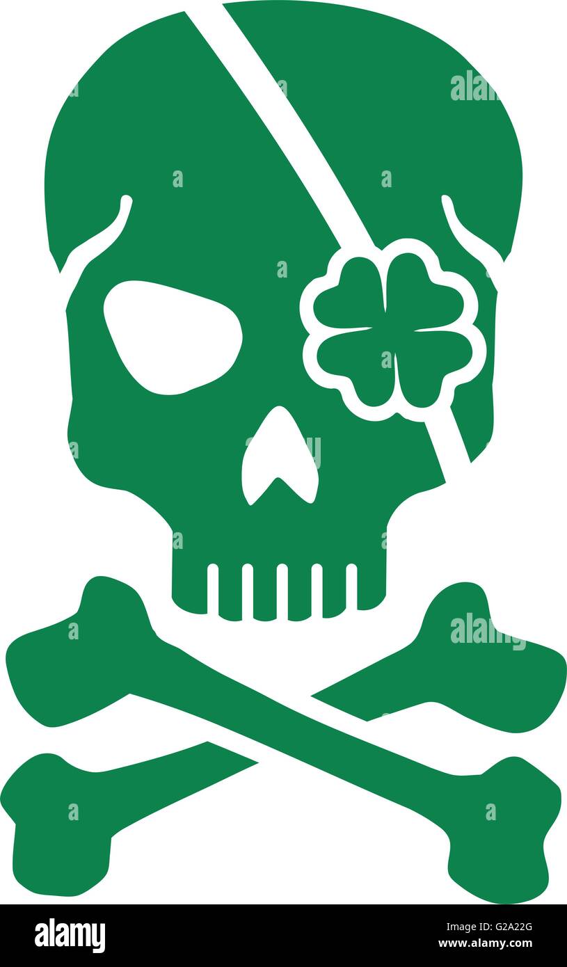 Green St. Patrick's Day skull Stock Vector Image & Art - Alamy