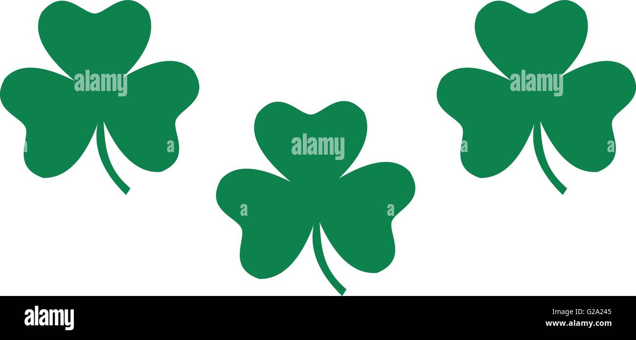 Shamrock silhouette Stock Vector Images - Alamy