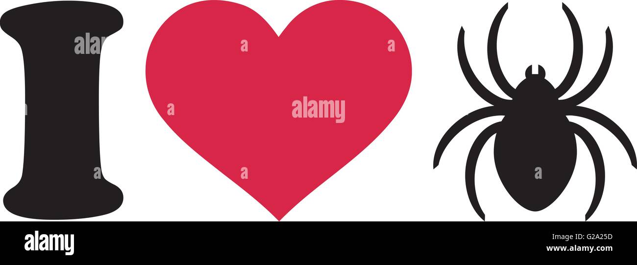 I love spider icon Stock Vector Image & Art - Alamy