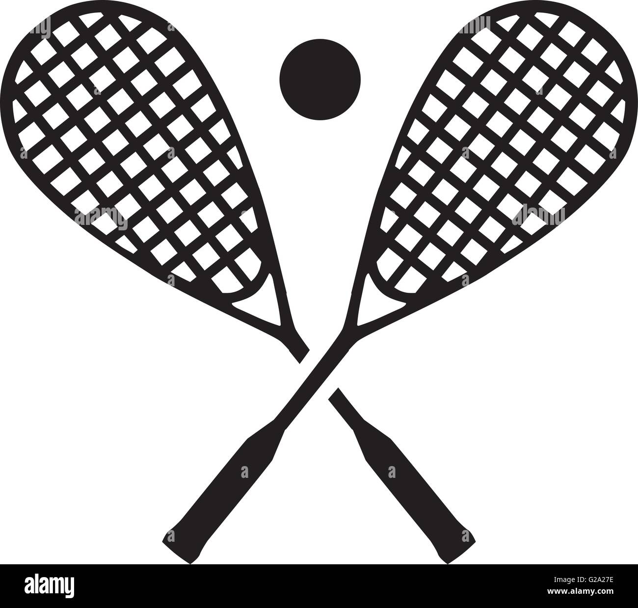 Squash rackets with ball Stock Vector Image & Art - Alamy