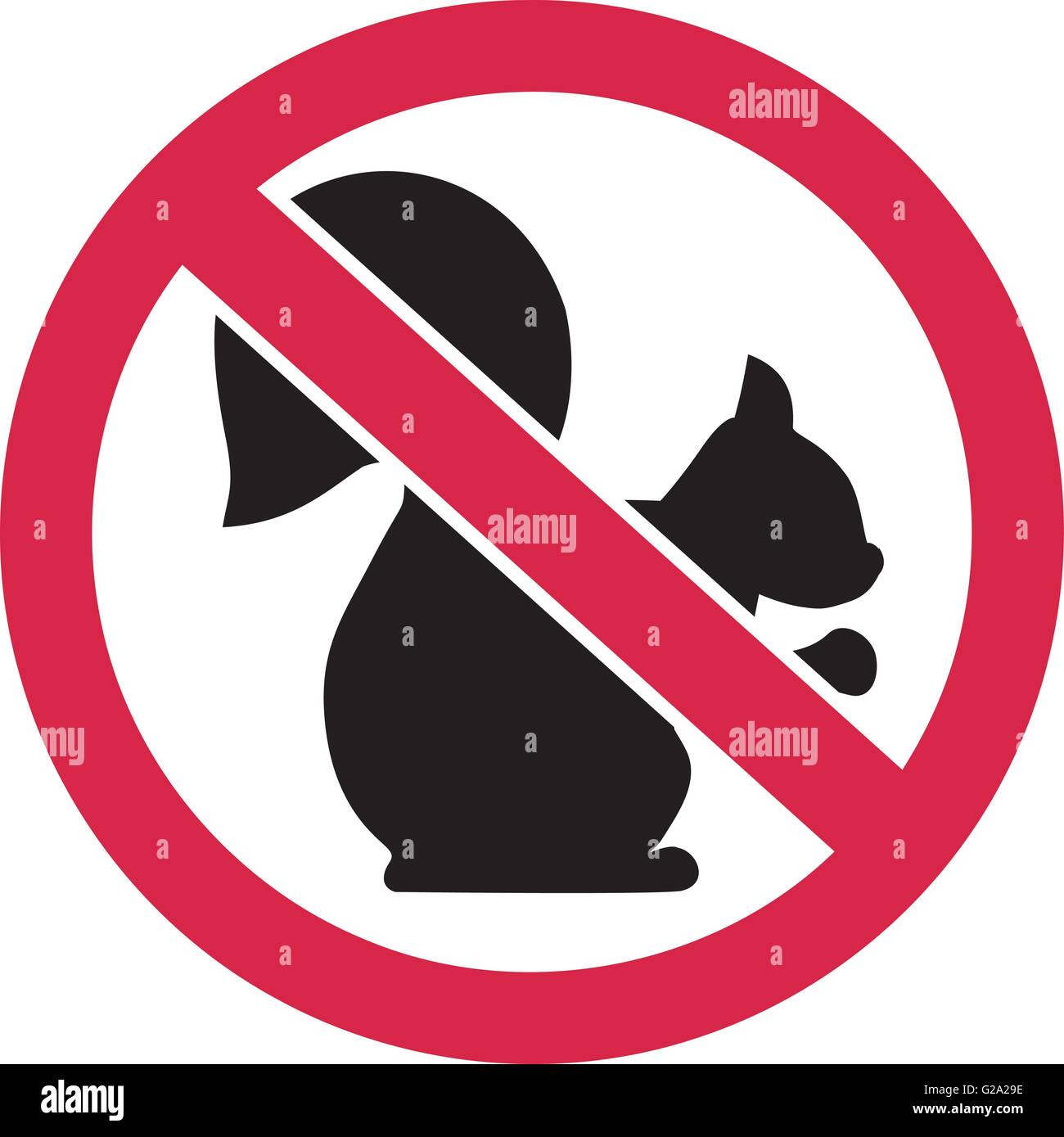 Squirrels forbidden ban sign Stock Vector Image & Art - Alamy