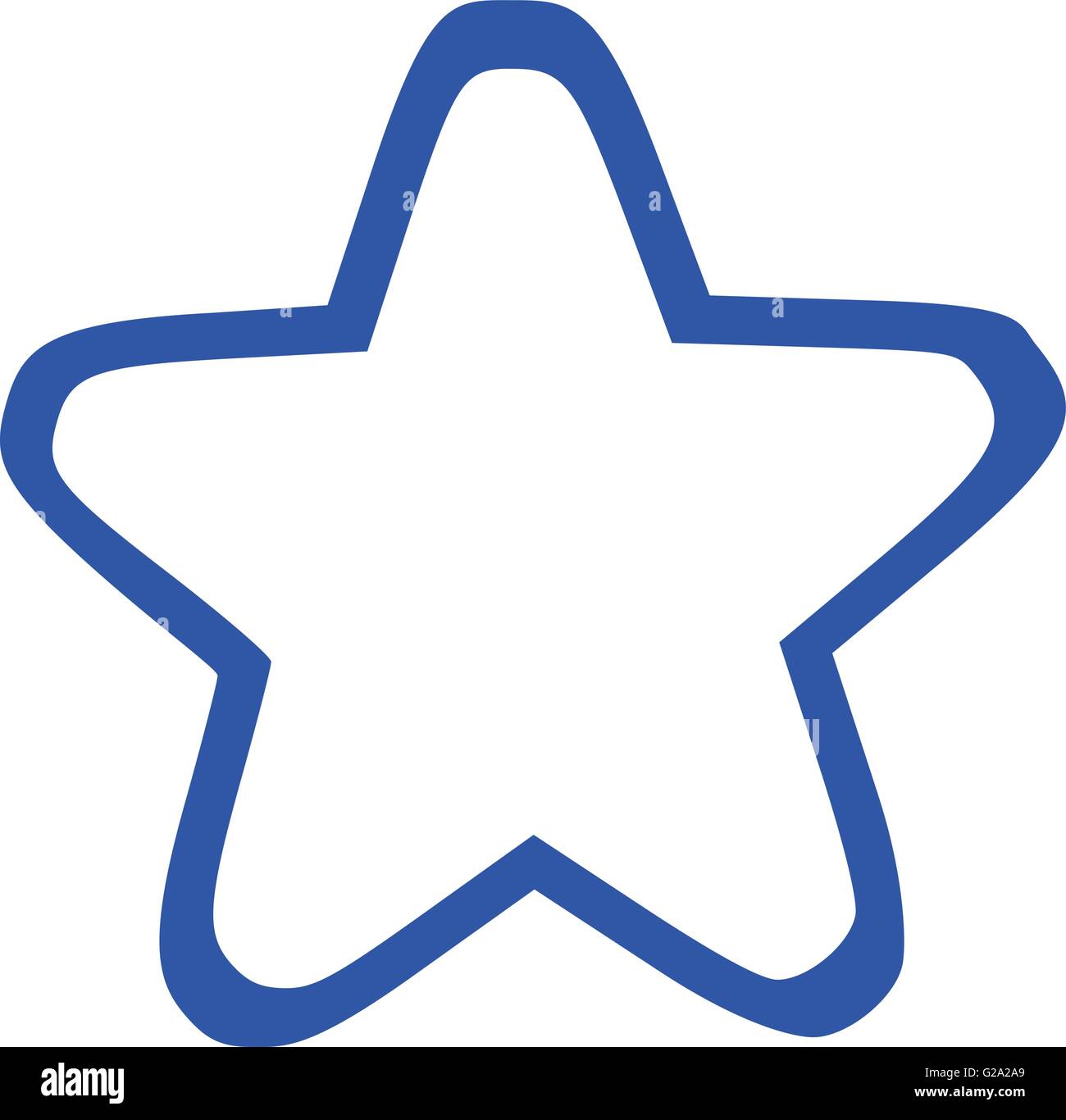 Star with blue border Stock Vector Image & Art - Alamy