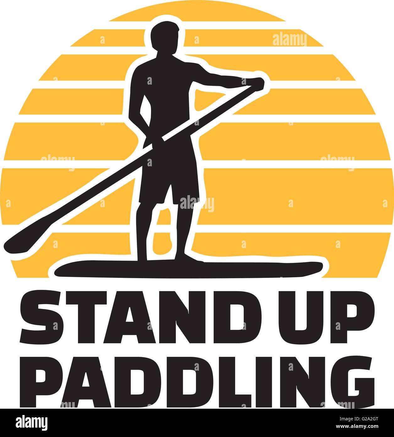 Stand up paddle surf board Stock Vector Images - Alamy