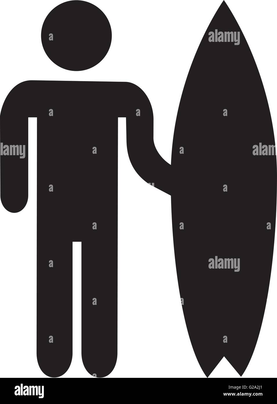 Surfer pictogram Stock Vector Images - Alamy