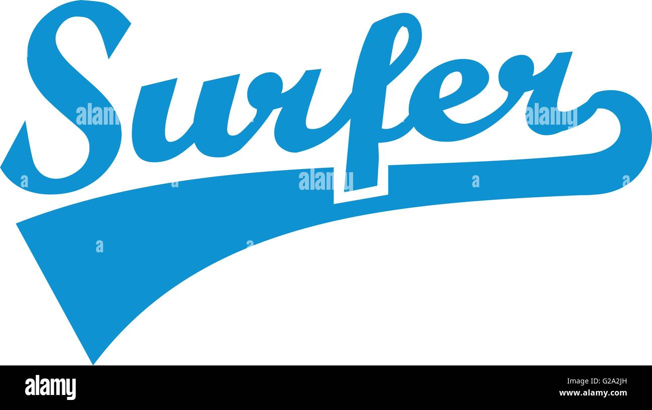 Surfer word retro Stock Vector Image & Art - Alamy