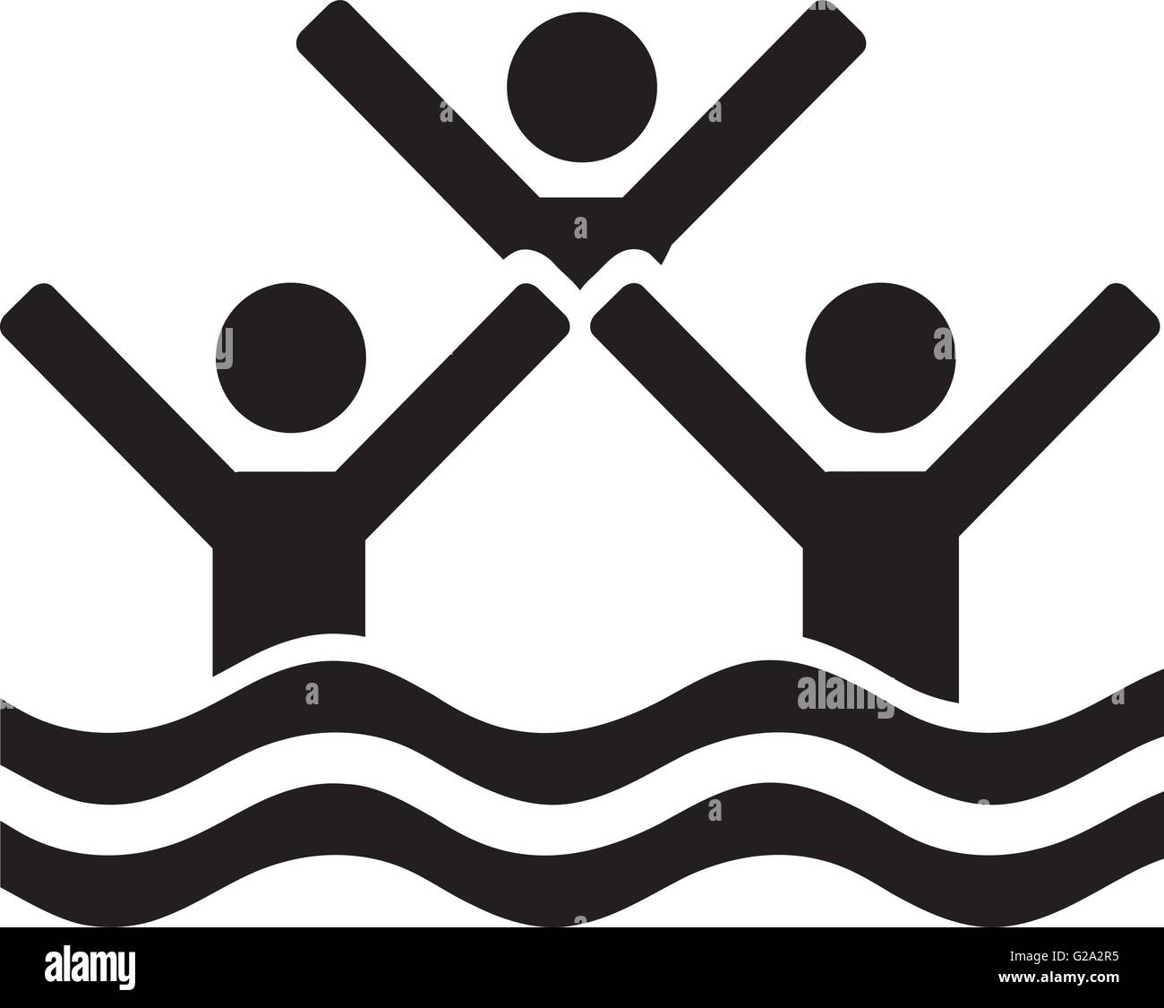 Three people swimming Stock Vector Images - Alamy