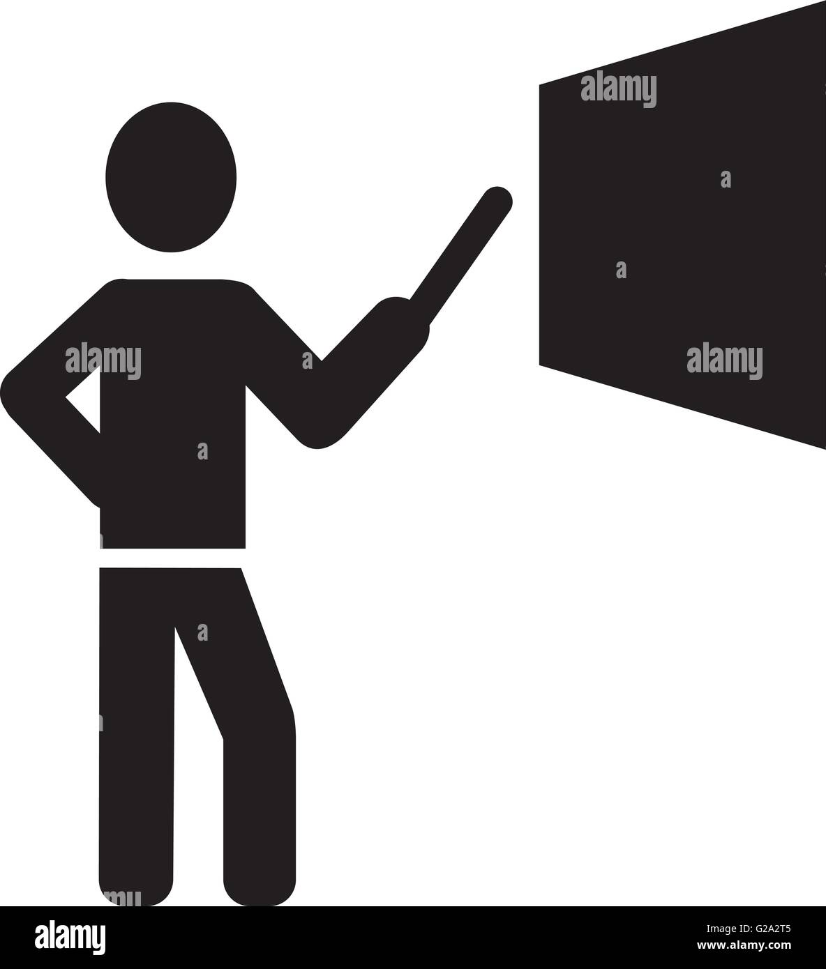 Teacher Pictogram Symbol Stock Vector Image & Art - Alamy