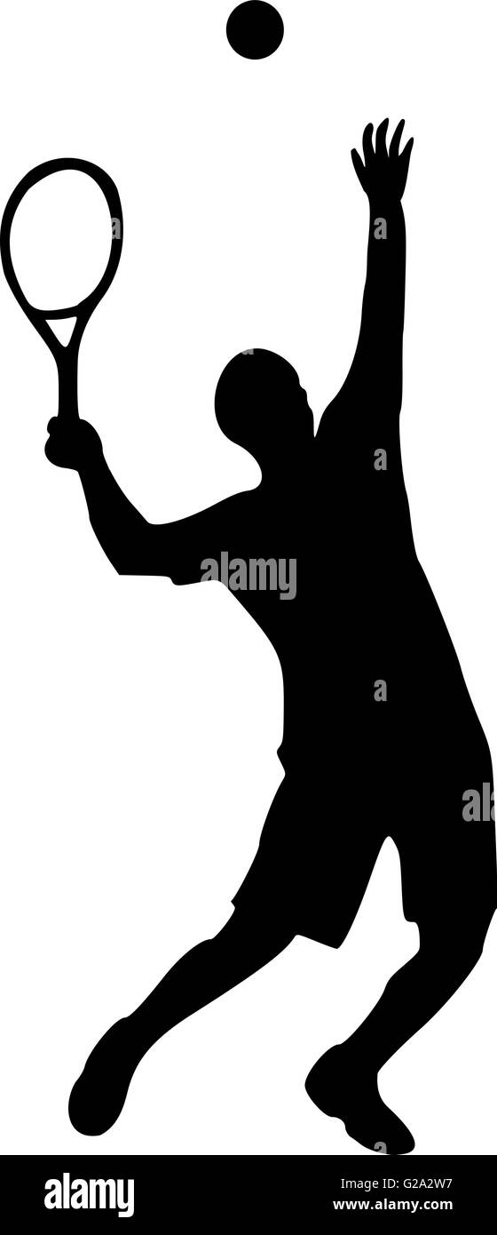 Tennis player server Stock Vector Image & Art - Alamy