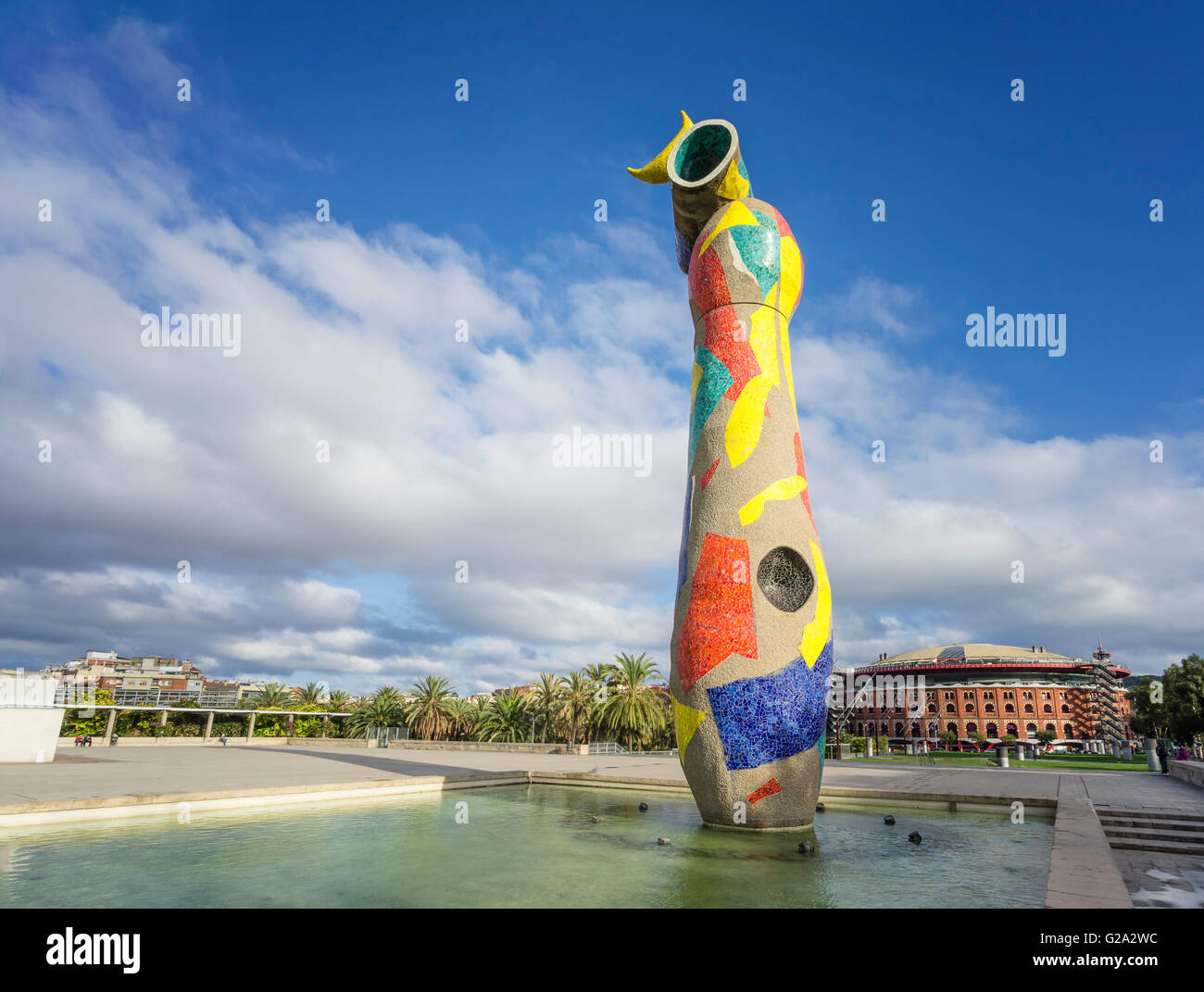 Miró-statue Dona i Ocell, woman and bird, Parc de Joan Miró, Barcelona ...