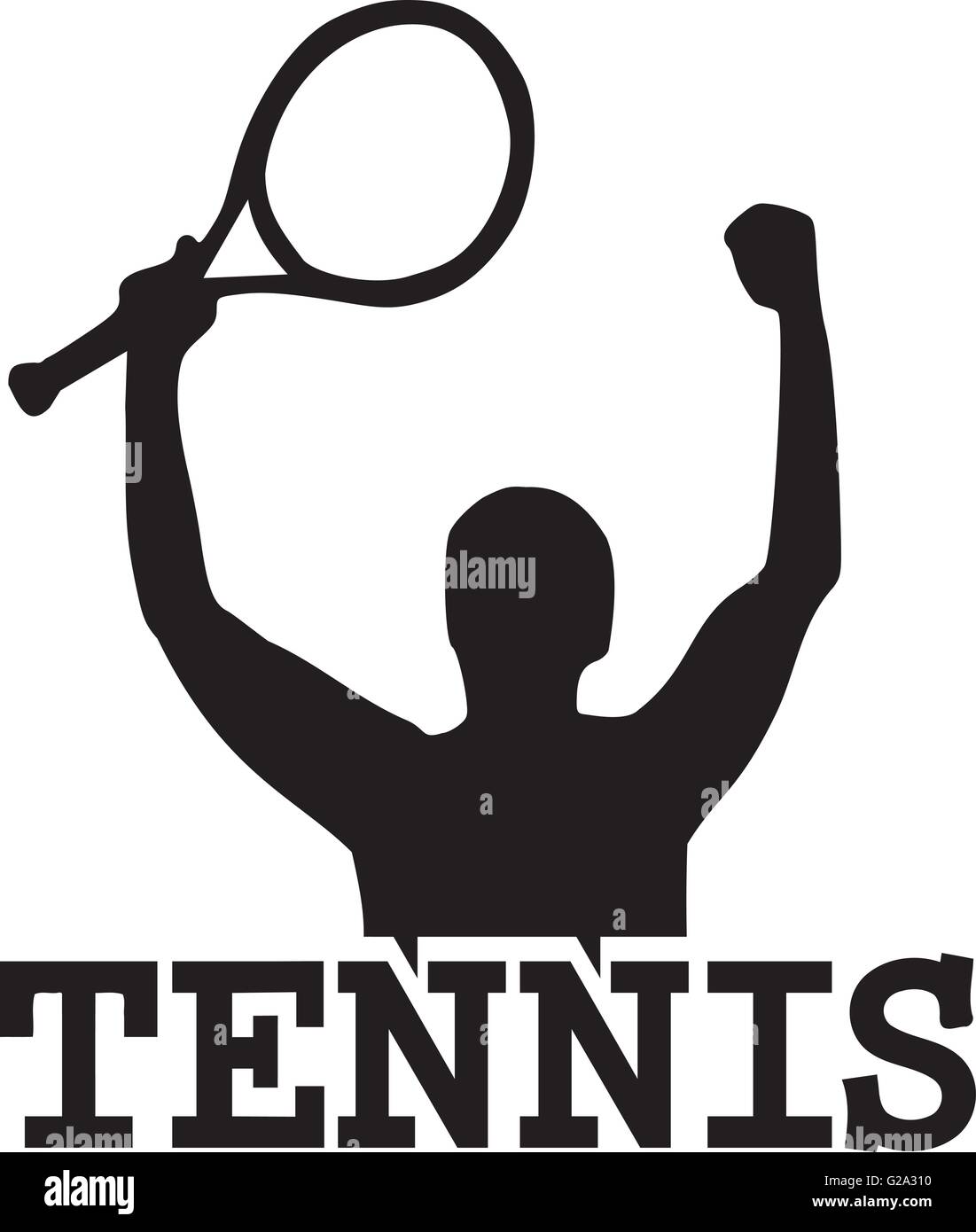 Tennis winner with word tennis Stock Vector Image & Art - Alamy