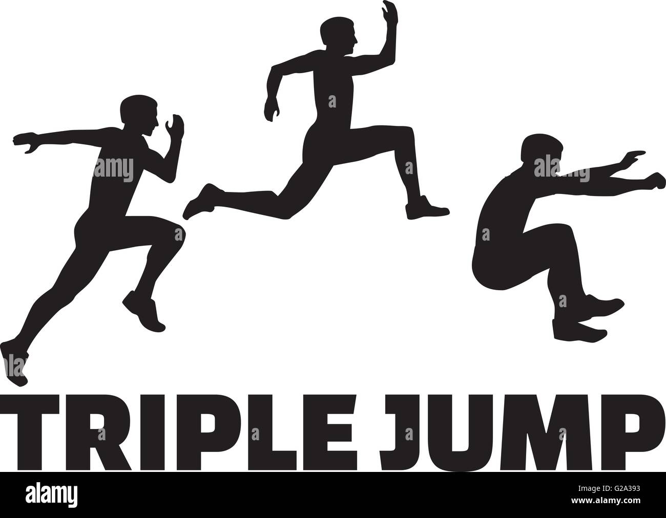 The triple jump Stock Vector Images - Alamy