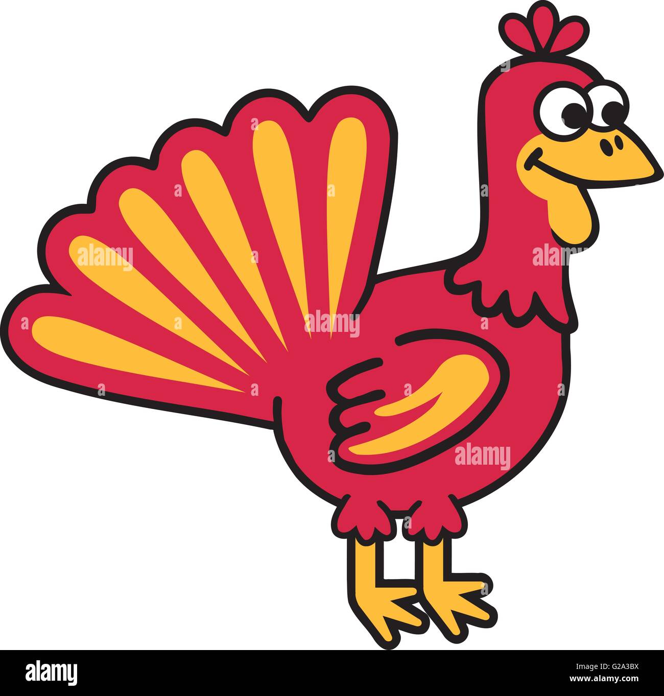 Cute cartoon turkey Stock Vector Image & Art - Alamy