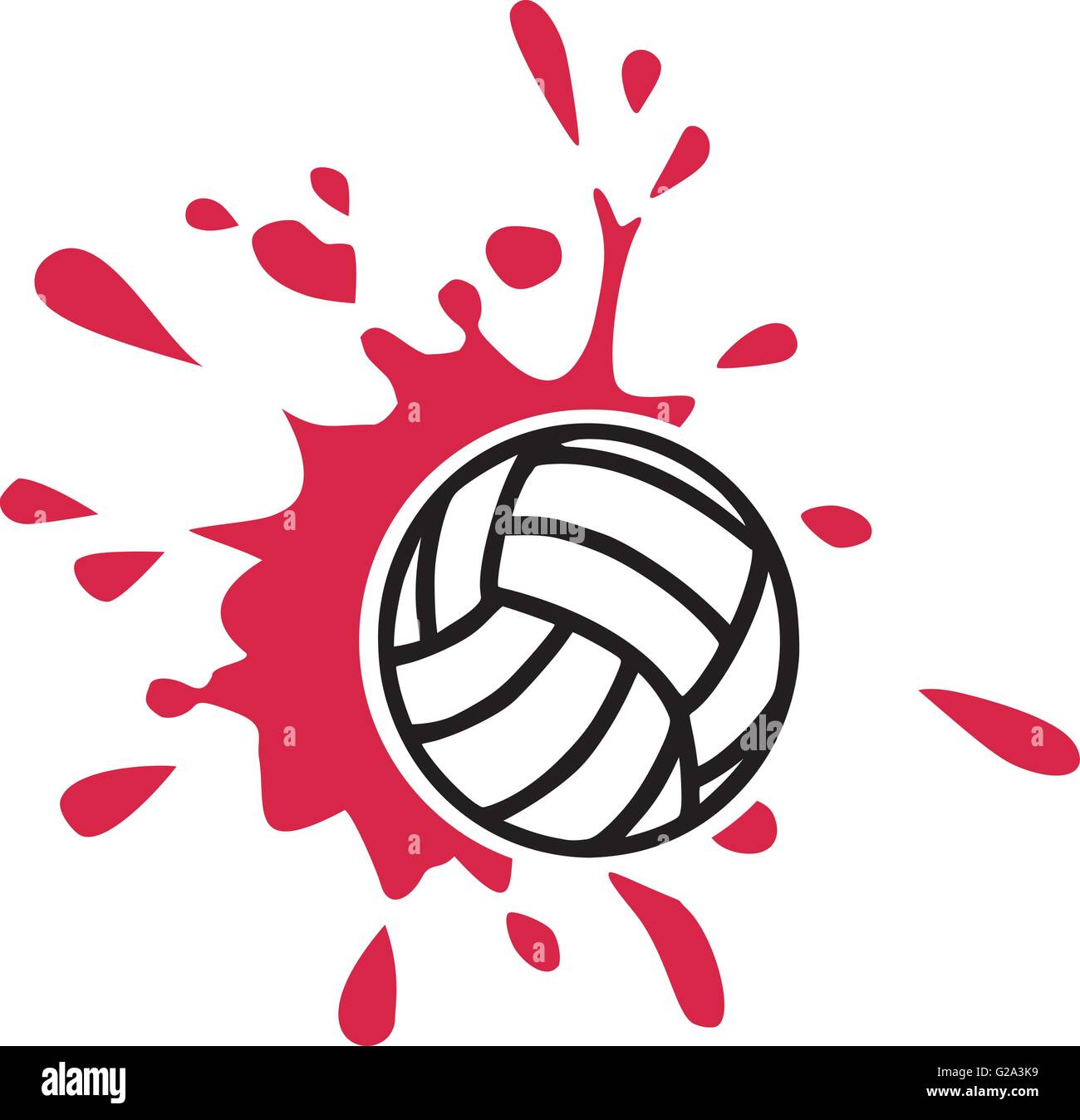 Volleyball Ball splash Stock Vector Image & Art - Alamy