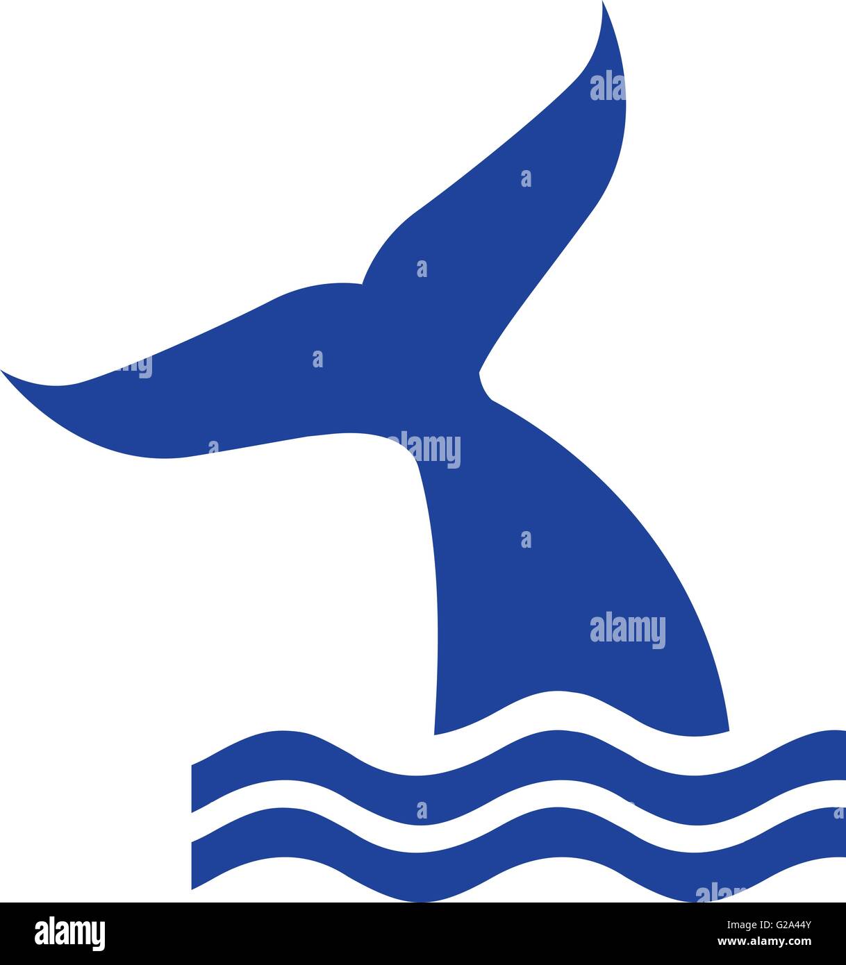 Whale fin in water Stock Vector Image & Art - Alamy