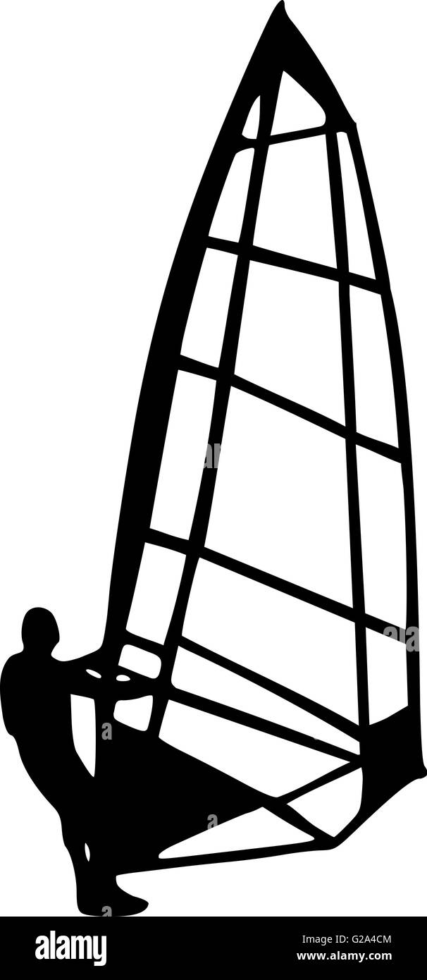 Windsurfing Black and White Stock Photos & Images - Alamy