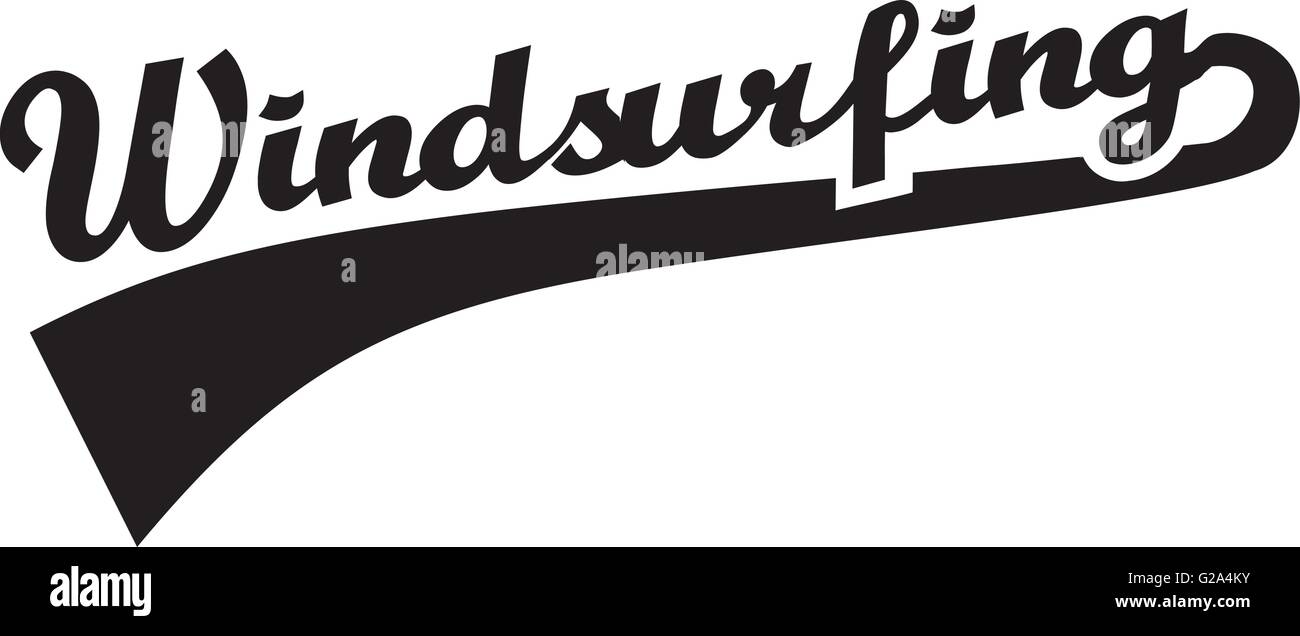 Windsurfing word retro Stock Vector Image & Art - Alamy