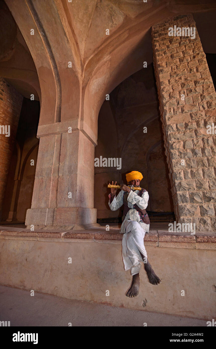 Flute player of Rajasthan, Jodhpur, Rajasthan, India Stock Photo - Alamy