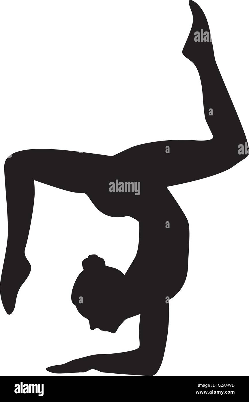 Yoga pose balance on hands Stock Vector Image & Art - Alamy
