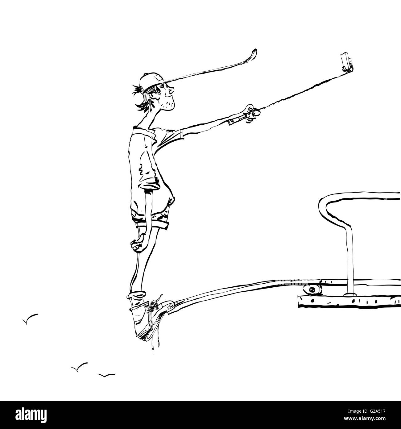 Stick diving Stock Vector Images - Alamy