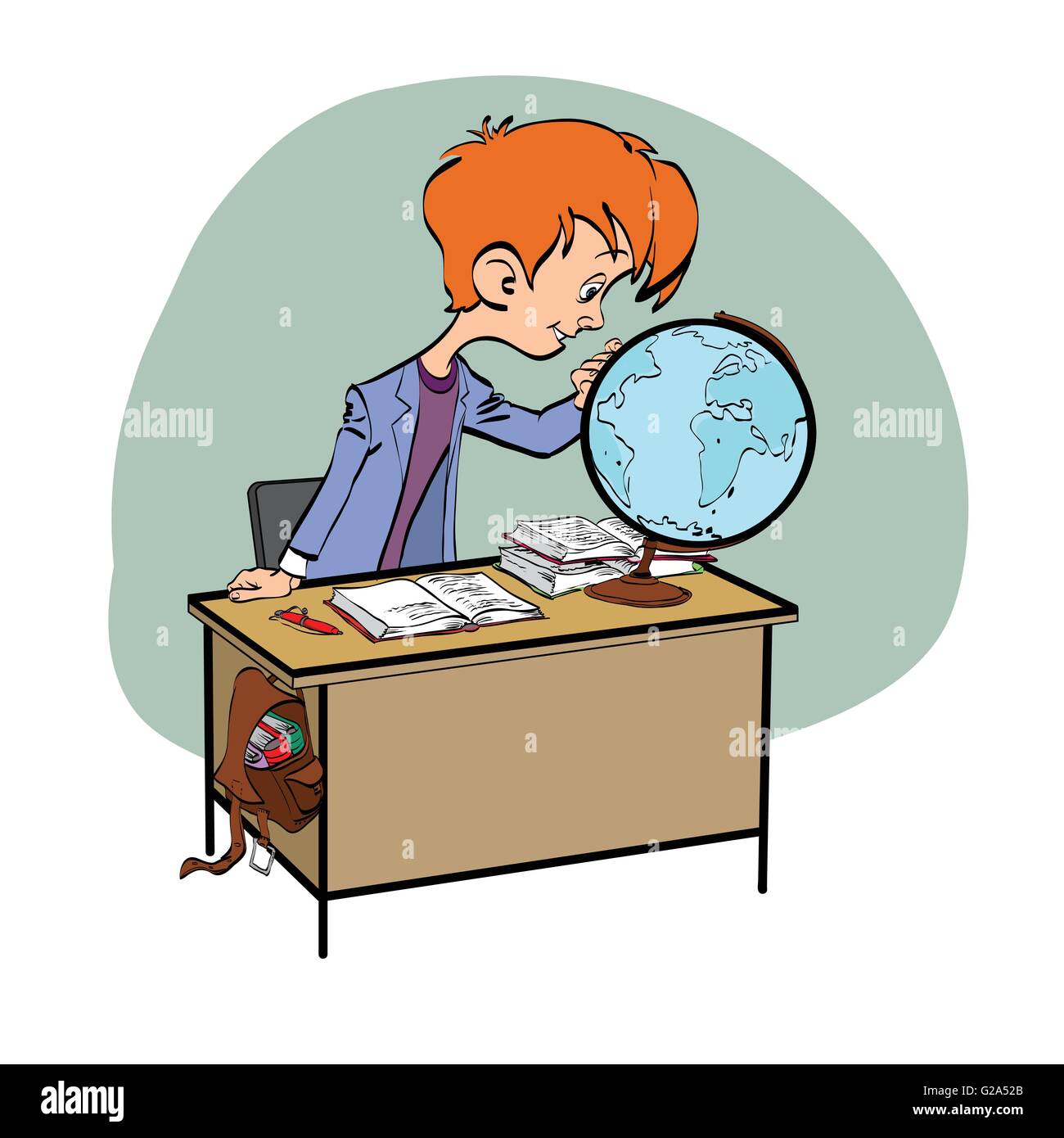 Boy looking at art Cut Out Stock Images & Pictures - Alamy