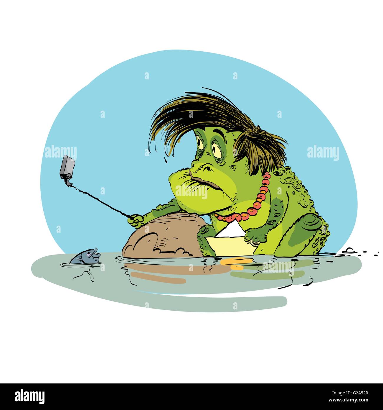 Sad toad selfie smartphone Stock Vector Image & Art - Alamy