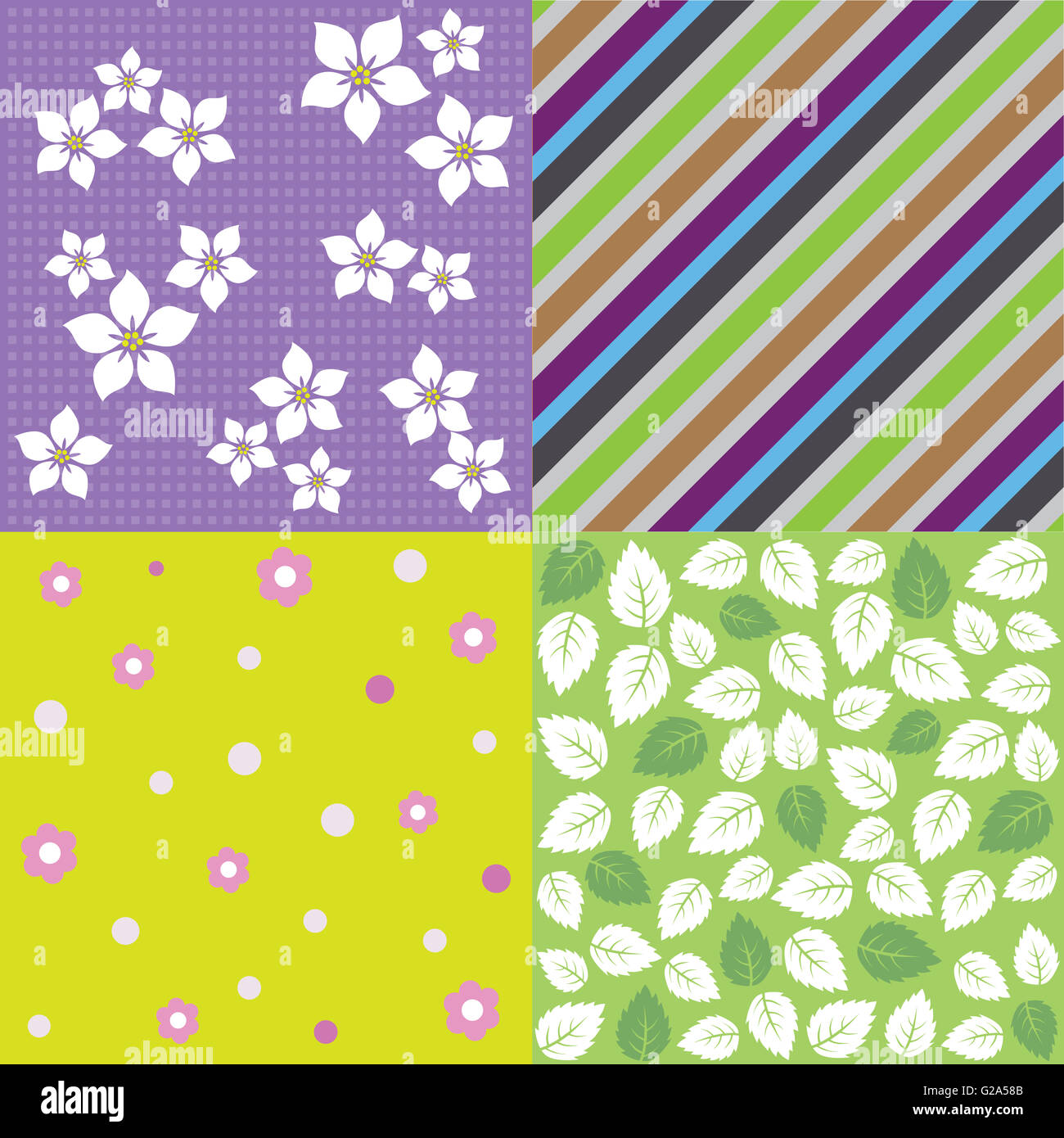 Seamless designs with flowers hi-res stock photography and images - Alamy