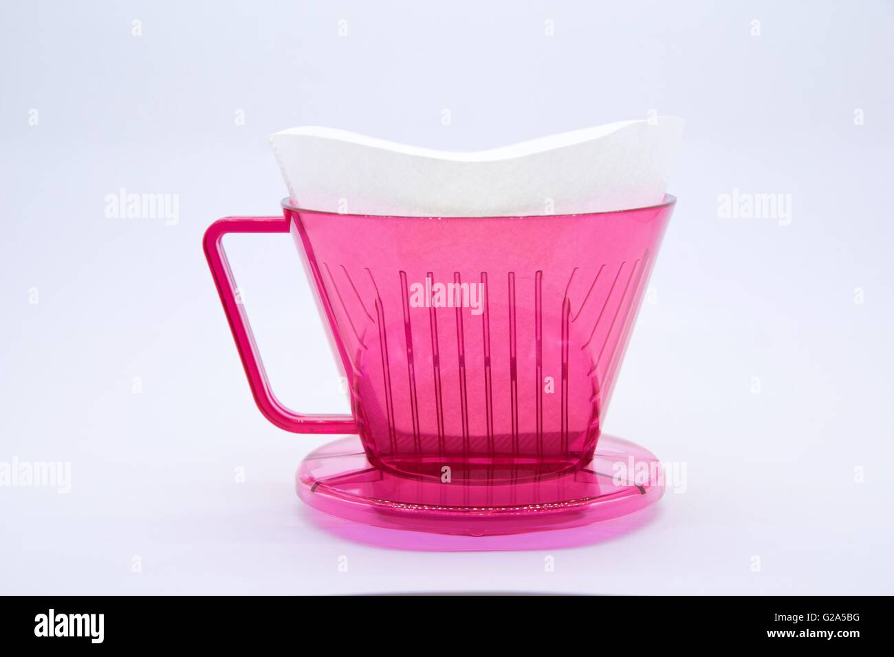 Red coffee dripper Stock Photo - Alamy