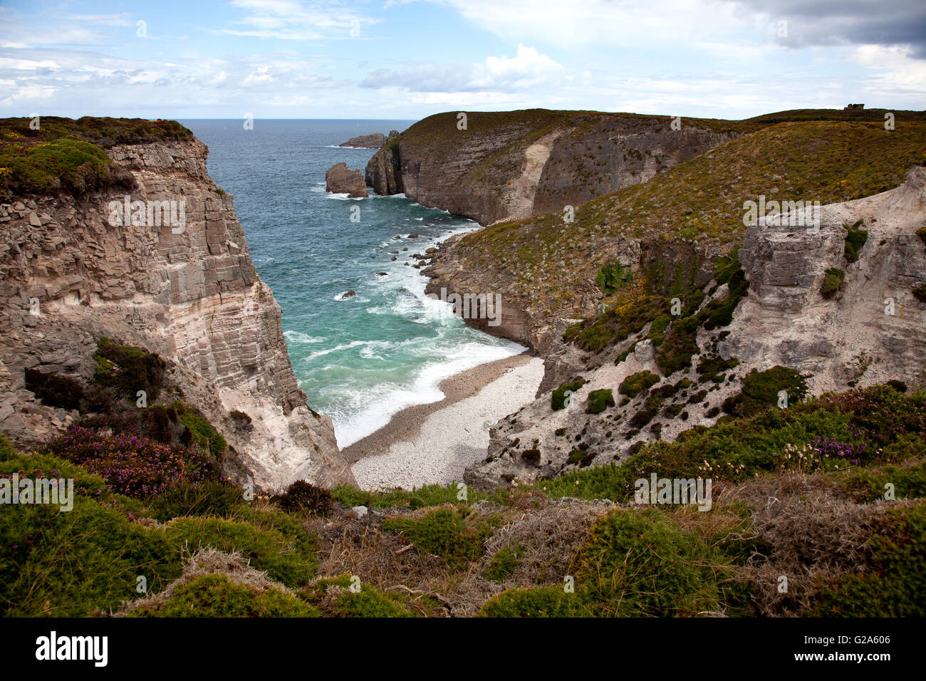 Scenery near Cap Frehel in Brittany France Stock Photo - Alamy
