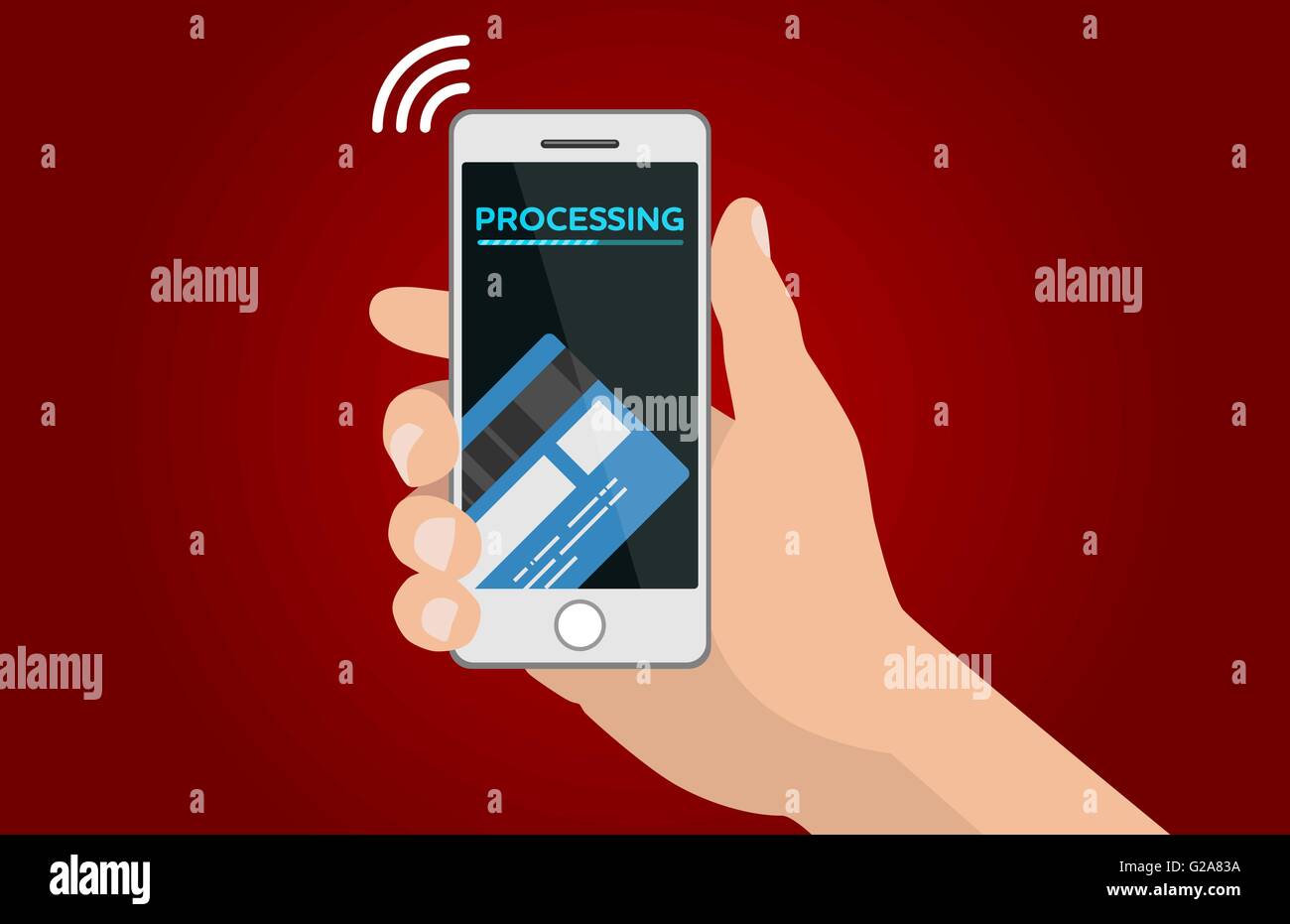 Payment processing vector hi-res stock photography and images - Alamy