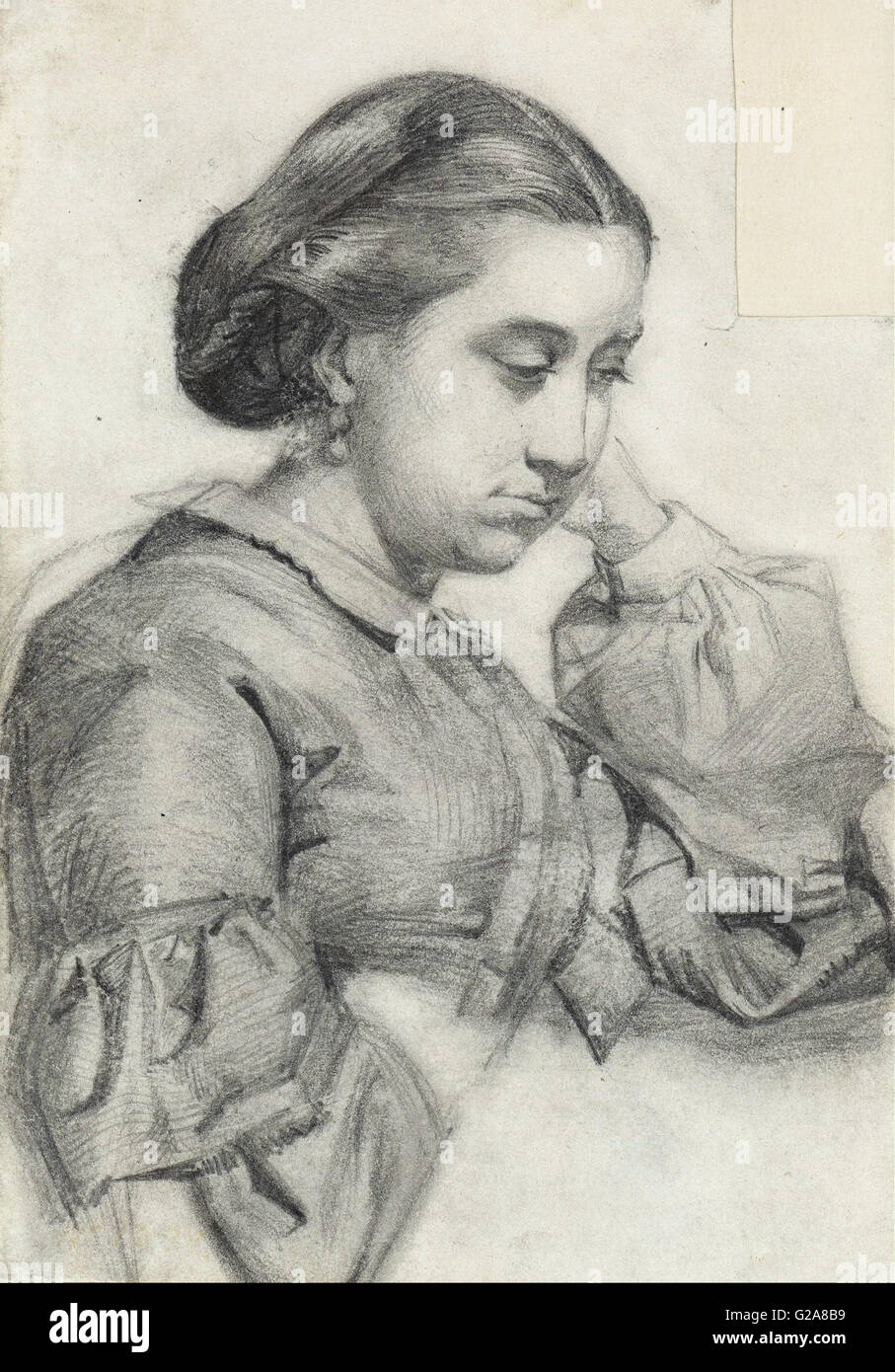 Marià Fortuny - Bust of a young lady - MNAC - Barcelona Stock Photo - Alamy