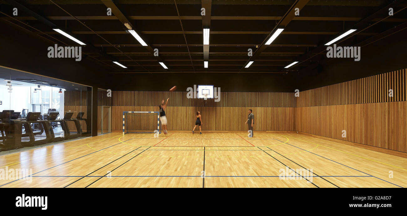 Fitness centre and gymnasium. Fornebuporten, Oslo, Norway. Architect ...