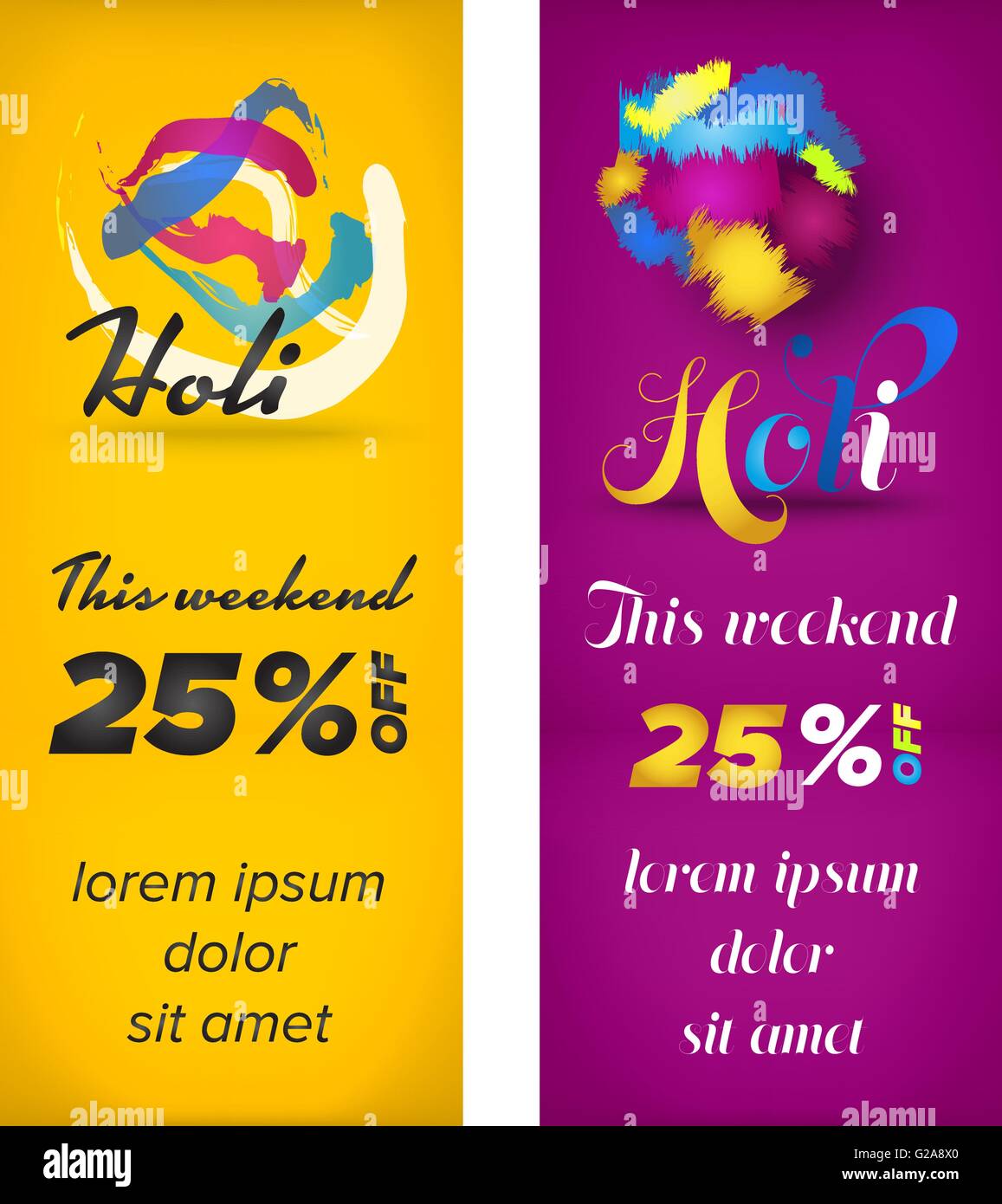 Holi banners design Stock Vector Image & Art - Alamy