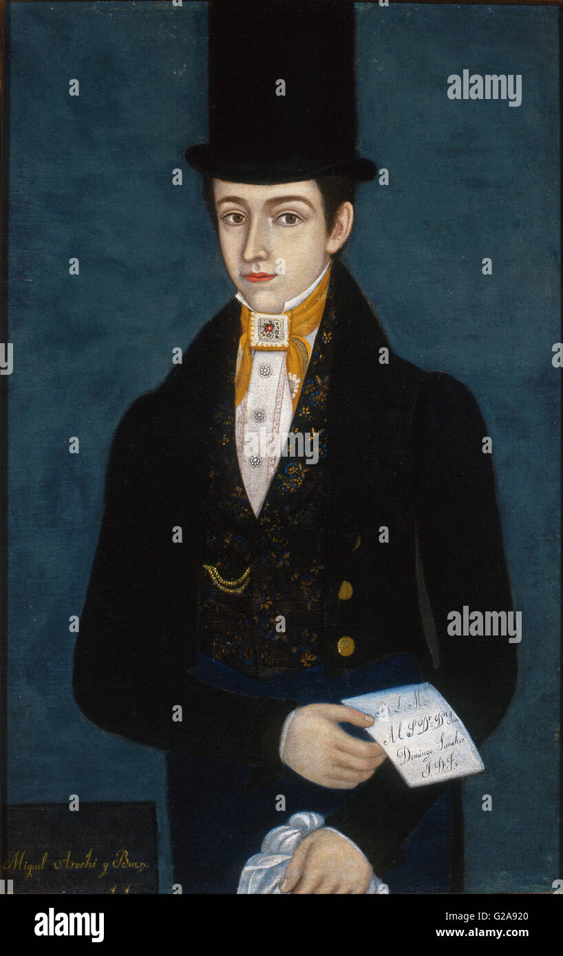 José María Estrada - Portrait of Miguel Arochi y Baeza - Museo Nacional ...