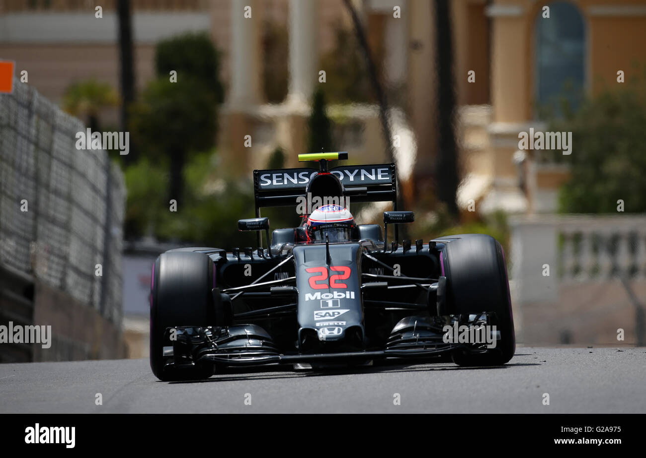 McLaren's Jenson Button during second practice of the Monaco Grand Prix ...
