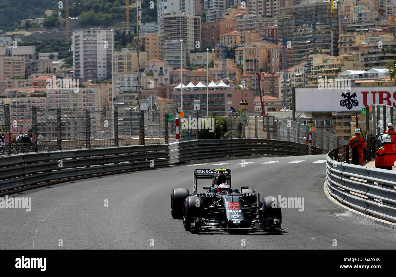 Mclaren's Jenson Button during second practice of the Monaco Grand Prix ...