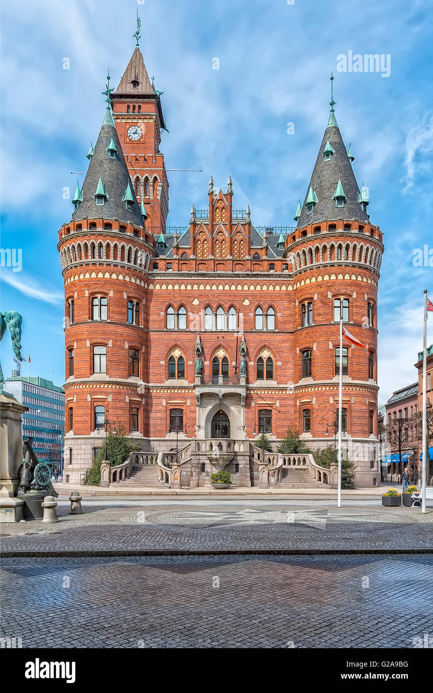 A view of the impressive town hall in Helsingborg Stock Photo - Alamy