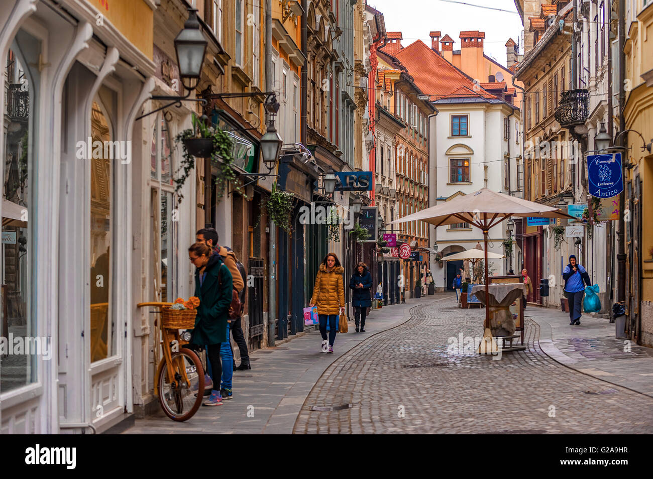 Slovenia Ljubljana Stari Trg Stock Photo - Alamy