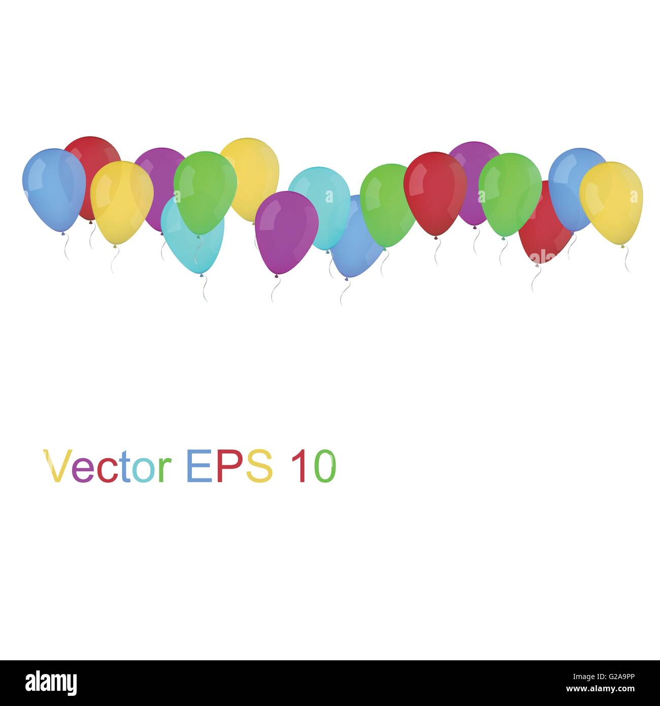 Vector illustration party balloons isolated on white Stock Vector Image ...