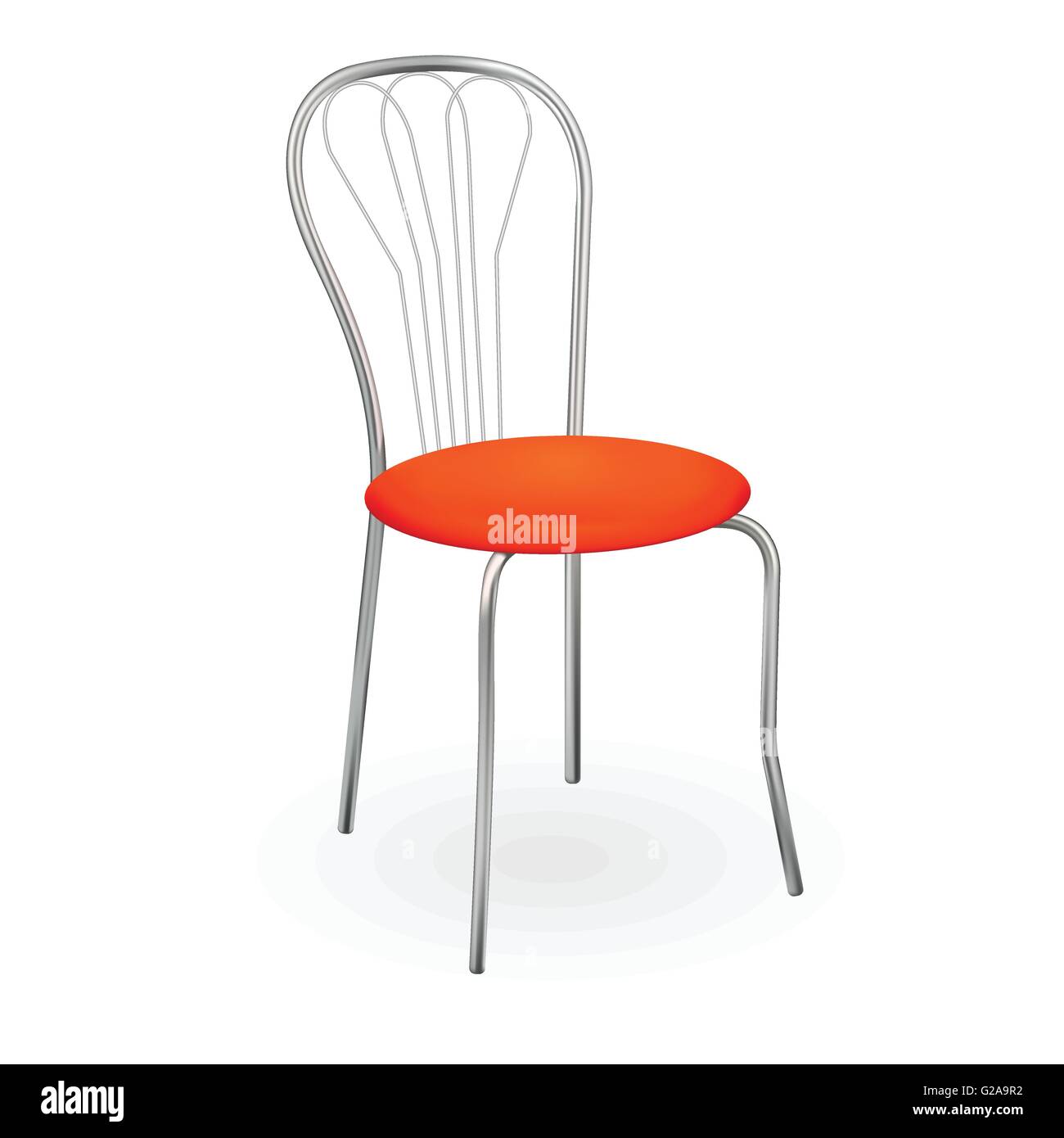 Realistic chair isolated on white for design. Vector illustration Stock ...