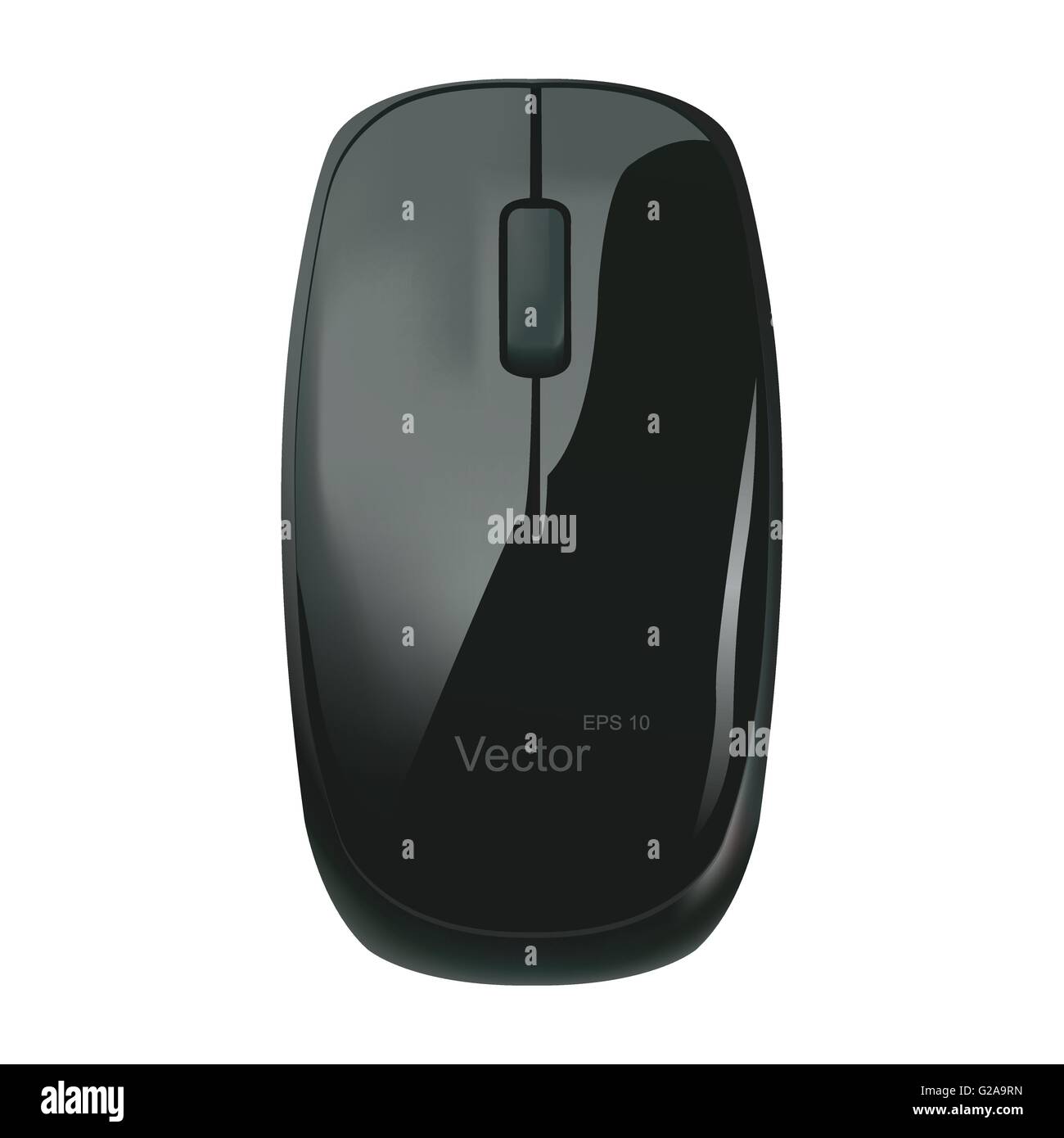 Vector illustrations black computer mouse on a white background Stock ...