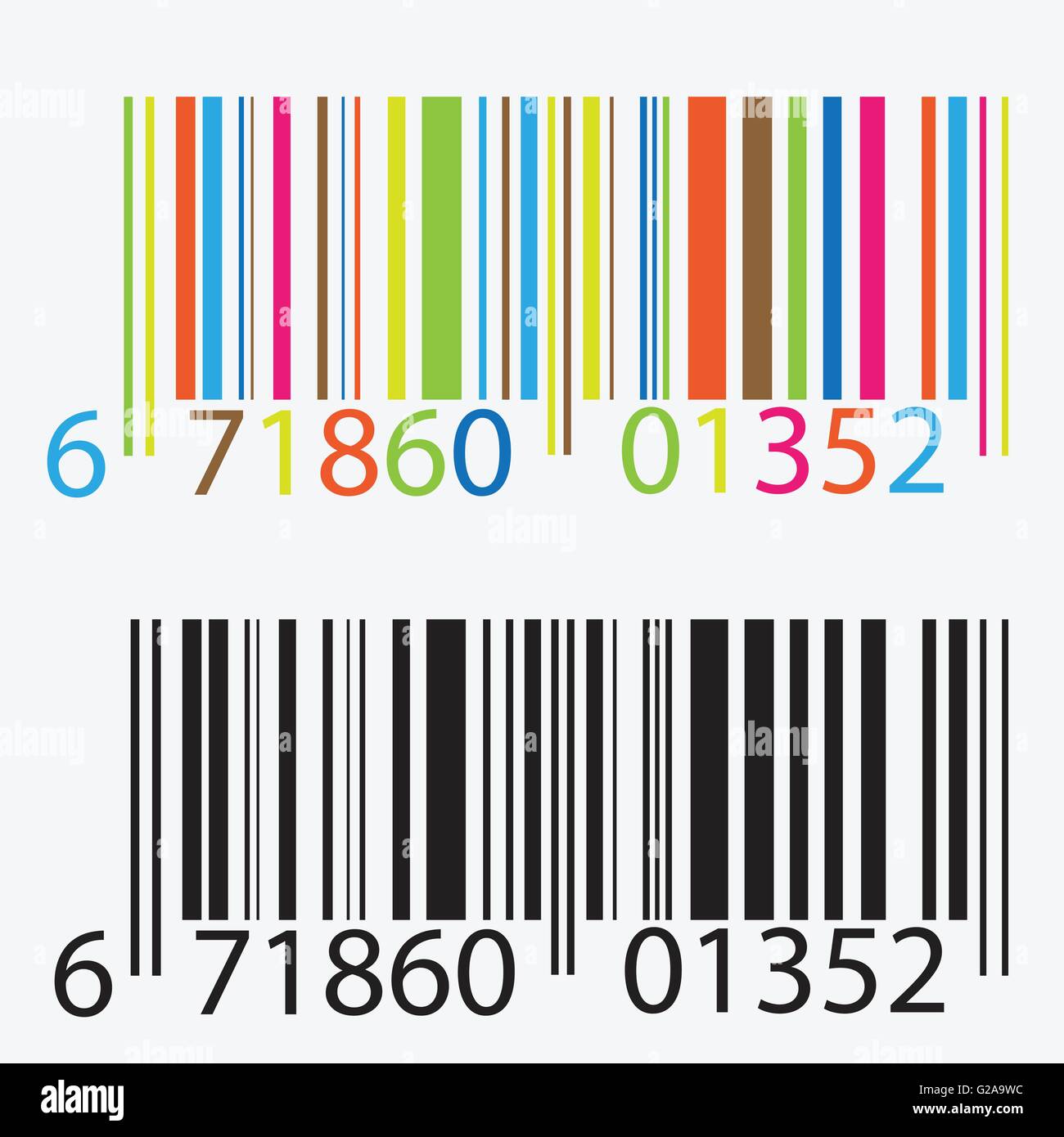 Black and colored barcode. Vector illustration Stock Vector Image & Art ...
