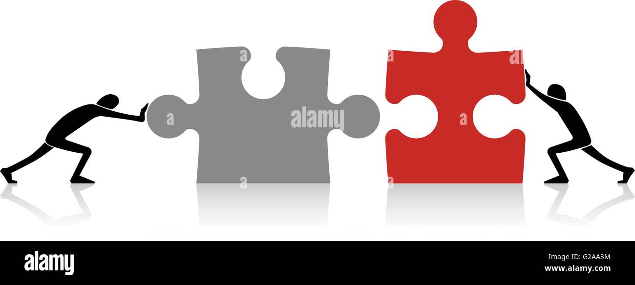 Connecting puzzle pieces Stock Vector Image & Art - Alamy