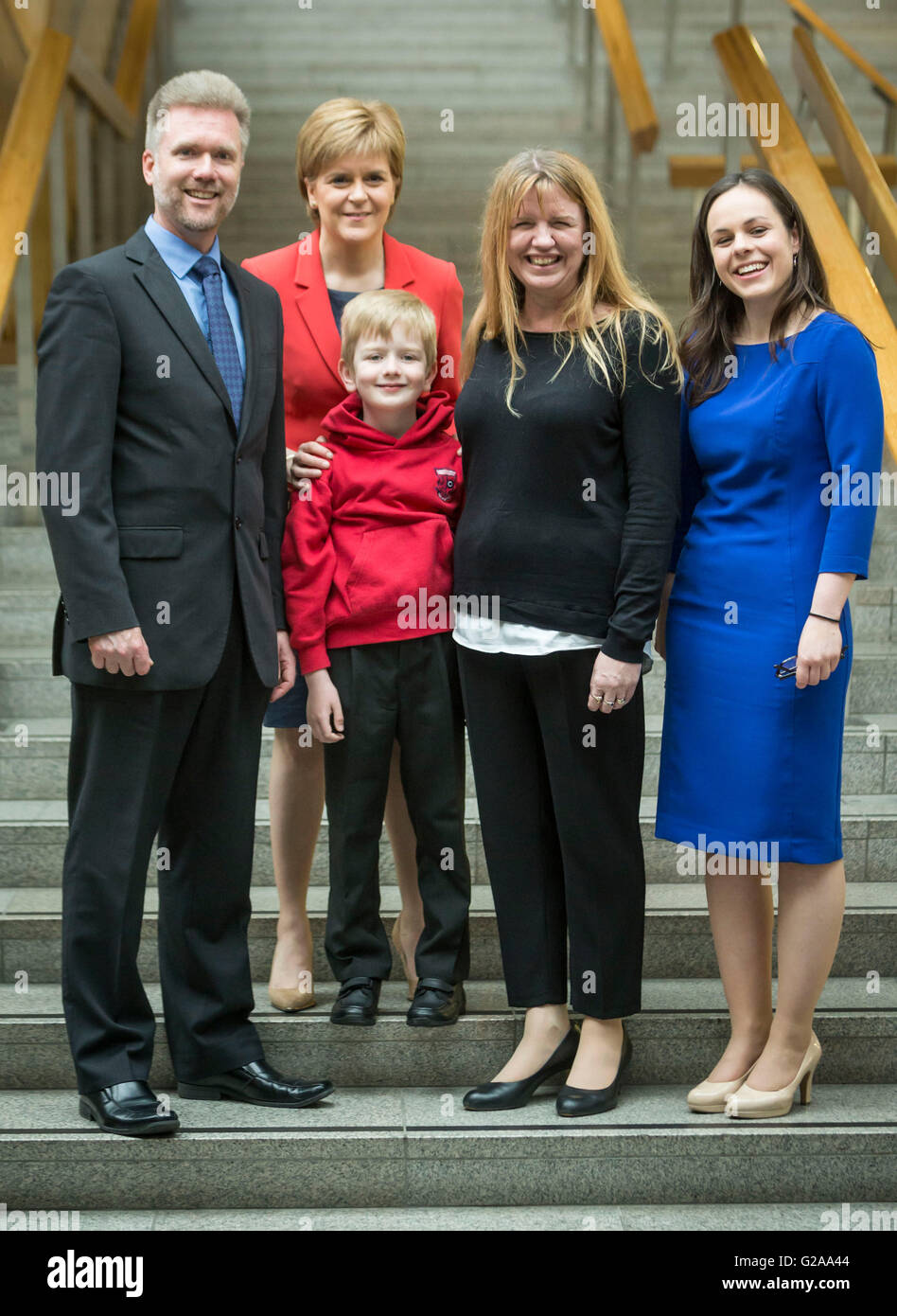 First Minister Nicola Sturgeon and MSP Kate Forbes (right) meet Gregg ...
